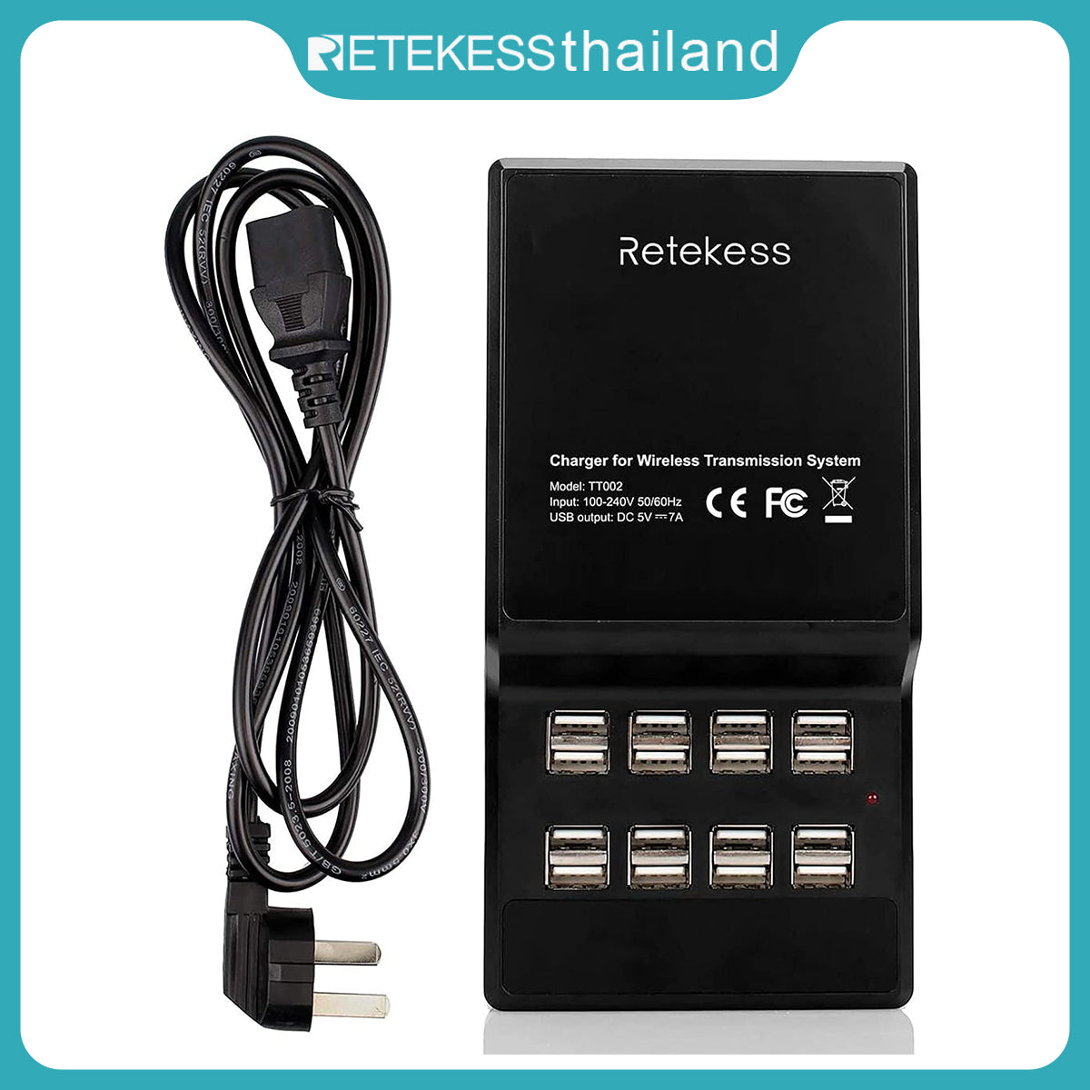 RETEKESS TT002 16 พอร์ต USB Charger สำหรับ T130 t130s TT101 TT105 TT10 ...